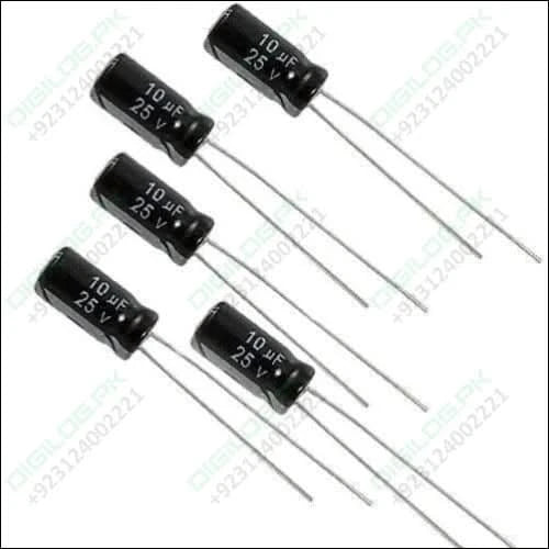 10uF 25V Electrolytic Capacitor In Pakistan - Digilog.pk