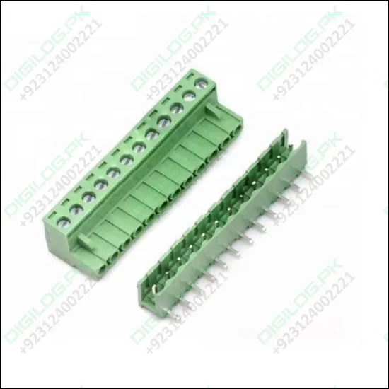 12 Pin Connector PCB Mount Right Angle, Bent Screw Terminal - Digilog.pk