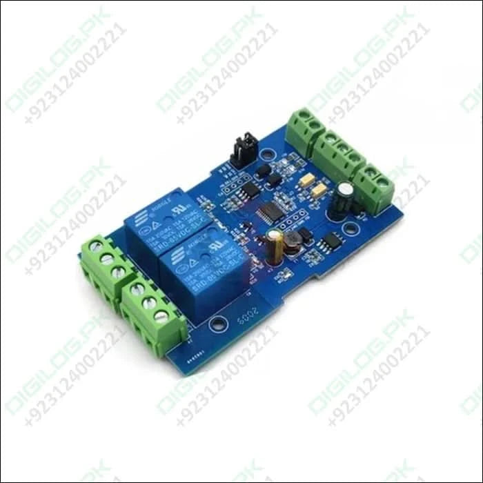 7-24V MODBUS RTU 2-way Relay Module Switch Input/Output RS485/TTL Anti - Digilog.pk