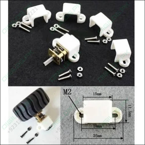 12mm DC gear motor bracket - Digilog.pk