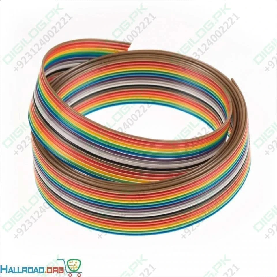 1Feet 13 Wires Rainbow Color Flat Ribbon Cable in Pakistan - Digilog.pk
