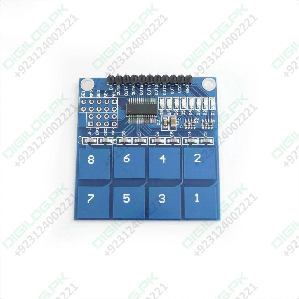 TTP226 8 Channel Digital Capacitive Touch Sensor Module - Digilog.pk