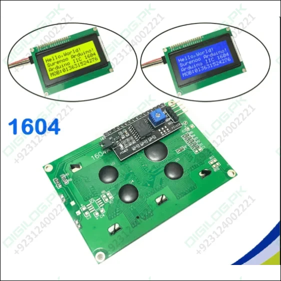 Iic I2c Twi 164 1604 16x4 Lcd Screen Module Character Series Yellow