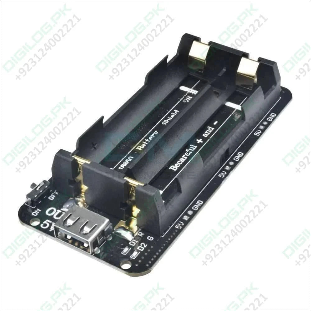 5V UPS Battery Charging Shield Raspberry Pi, Arduino, ESP32 - digilog.pk