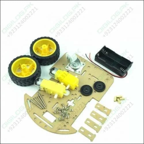 2WD DIY Transparent Motor Smart Robot Car Chassis Kit - Digilog.pk