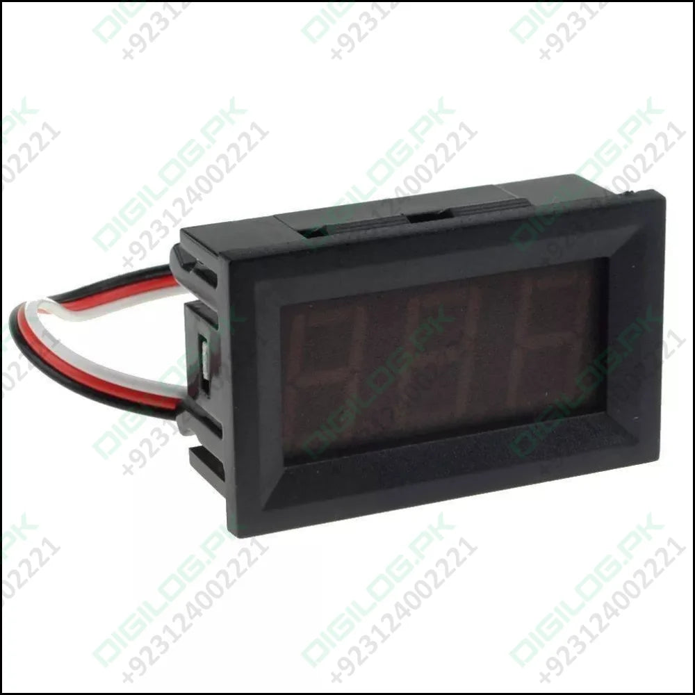 3 wire DC 4 to 30V Red LED digital voltmeter module panel meter ...
