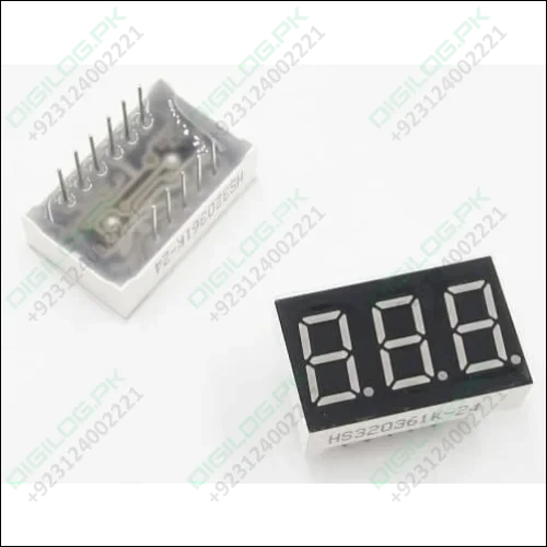 3 Digit Common Cathode 7 Segment LED Display In Pakistan - Digilog.pk