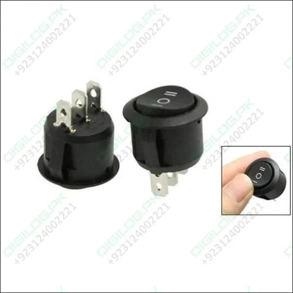 3 Position On/Off/On Round Rocker Switch Circular Black For Car ...
