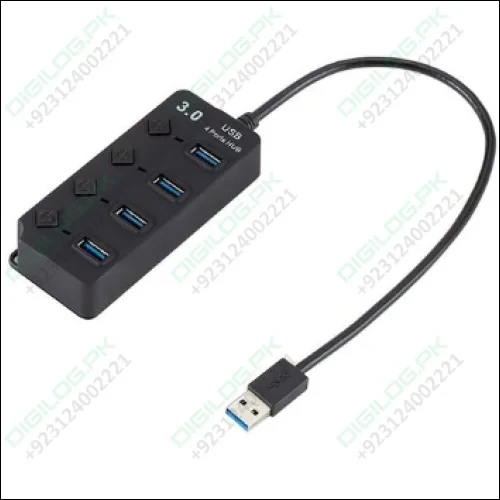 4 Port USB Hub: High-Speed and Versatile - Digilog.pk