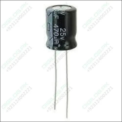 470uF 25V Electrolytic Capacitor: Essential for Your Projects - Digilog.pk