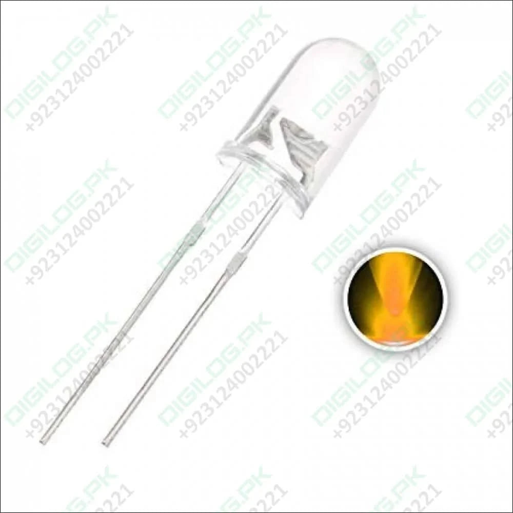 5mm Yellow Crystal LED: Crystal Clear and High-Intensity - Digilog.pk