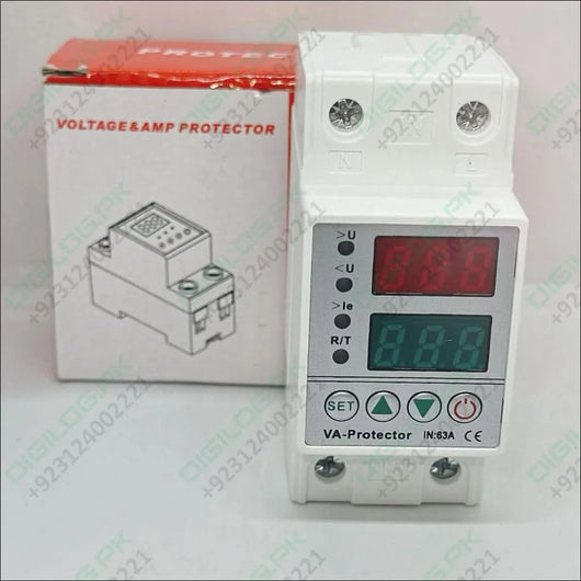 63a 230v Adjustable Over Under Voltage Protector Voltage Ampere Relay ...