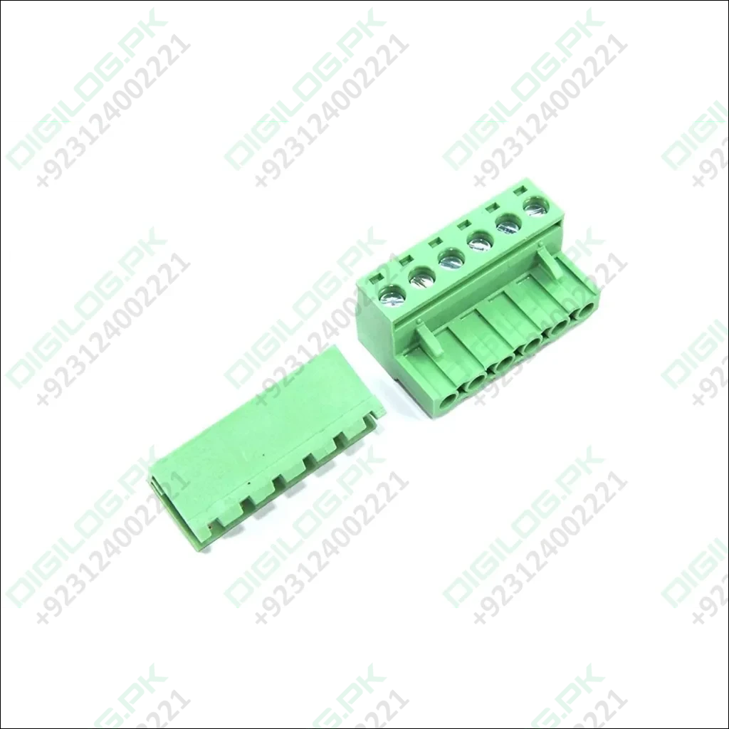 PCB Mount Male Connector: 6 Pin, 2.54mm Pitch, Right Angle - Digilog.pk