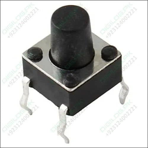 Momentary Push Button Switch: 4 Pin, DIP, Tactile - Digilog.pk