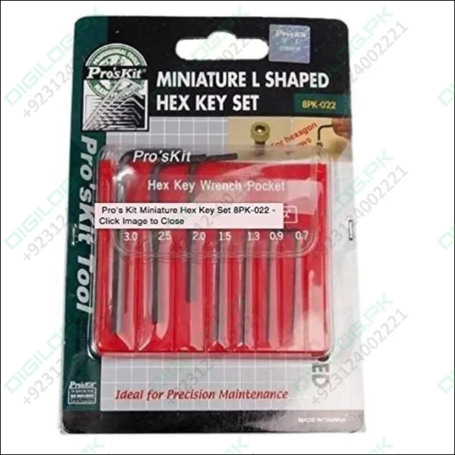 7Pcs 0.7-3.0mm 8PK-022 Miniature L Hex Allen Key Wrench Screwdriver Kit ...
