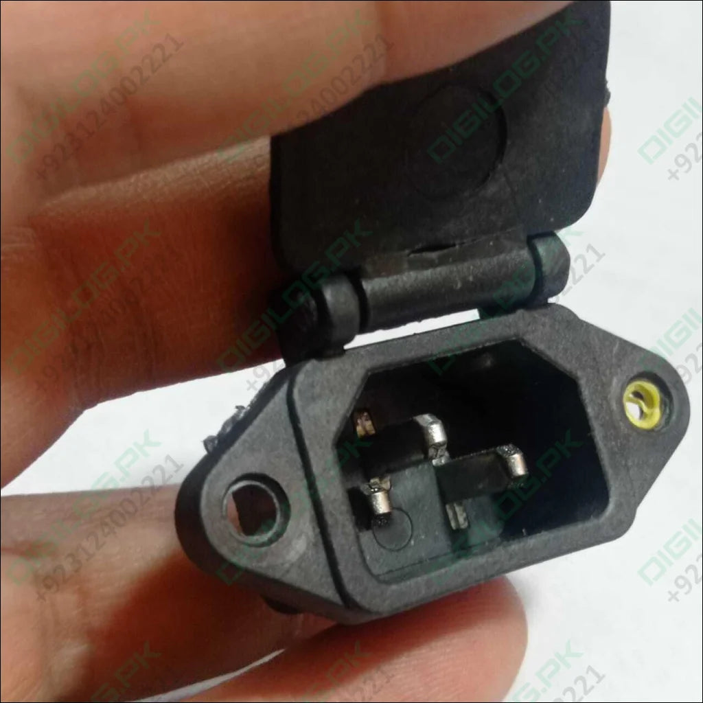 3 Pin Male Computer Socket AC Socket With Spring Closing Window - Shop ...