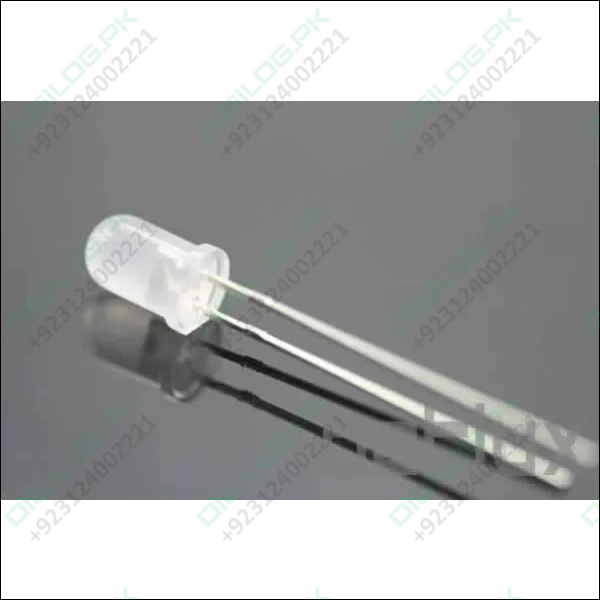 Diffused White LED 5mm In Oval Shape - Digilog.pk
