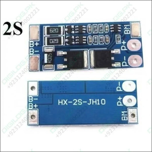 Battery Protection Board 2S 8A BMS For 18650 Lithium Ion Cells HX-2S-JH10 - Digilog.pk