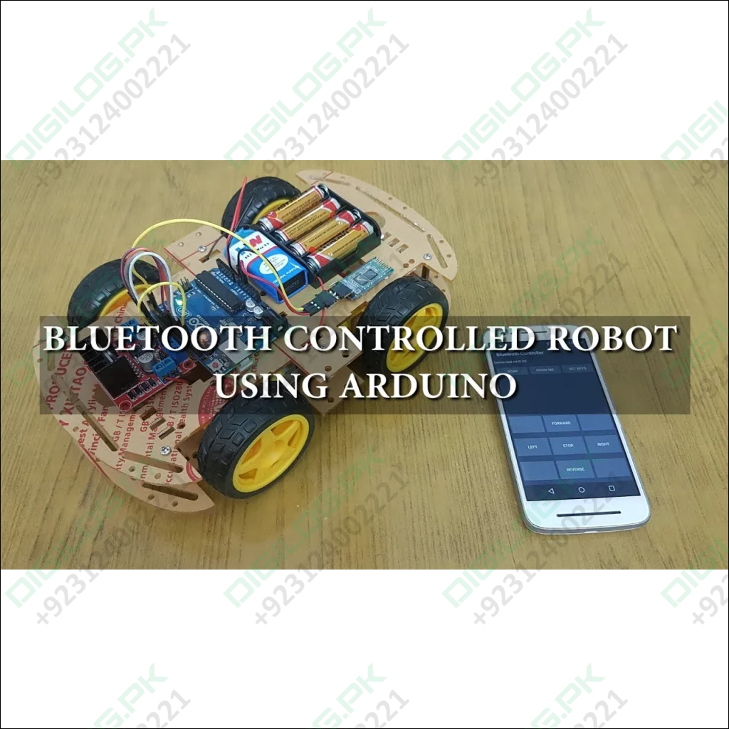 Components Of Making Bluetooth Controlled Robot Using Arduino Just Com Digilogpk