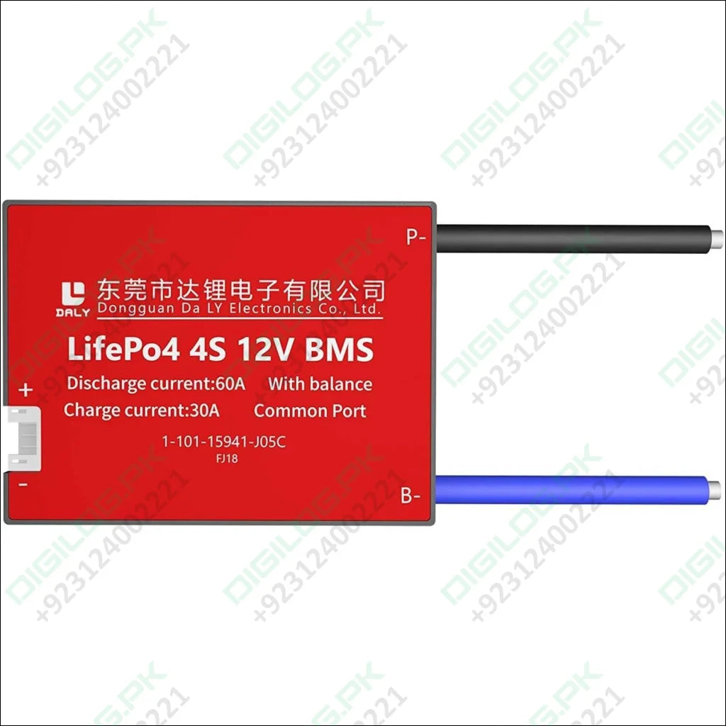 DALY BMS 4S 12V 60A LiFePO4 PCB Protection Board - Power Your DIY Projects - Digilog.pk