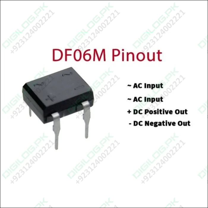 DB107 1Amp 1000V Bridge Rectifier Diode IC In Pakistan - Digilog.pk