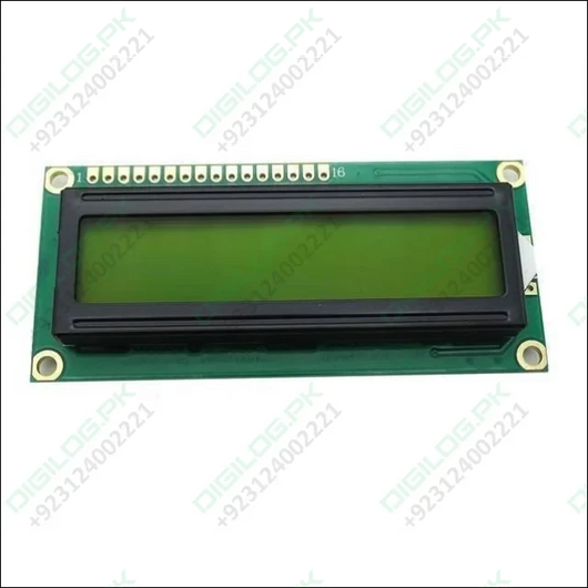 Green Color 1602 Character LCD Display 16x2 LCD Display - Digilog.pk
