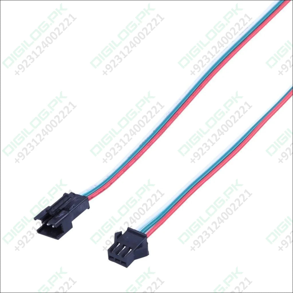 JST SM 3 Pins Plug Male and Female Wire Connector In Pakistan - Digilog.pk