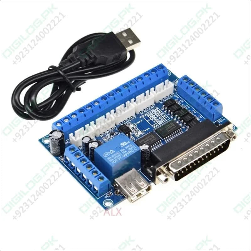 Mach3 Breakout Board 5 Axis Stepper Driver Single Axis CNC Interface with Optocoupler Cable ...