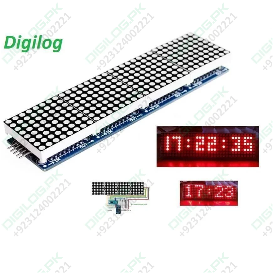MAX7219 32×8 Dot Matrix Display Module In Pakistan - digilog.pk