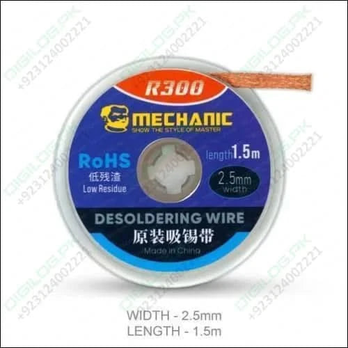 MECHANIC Desoldering Wire R300 1.5M 2.5MM BGA Welding Desoldering Wick ...