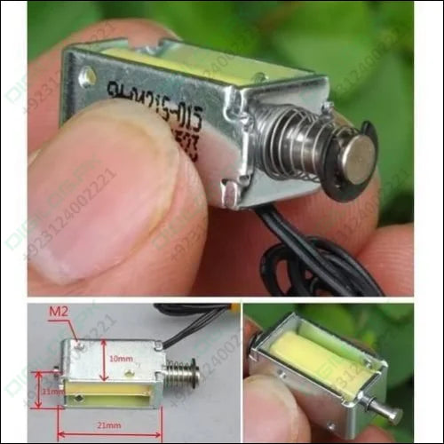 Micro Electromagnet DC12V 1.5W 4MM Stroke Through Push Pull Type ...