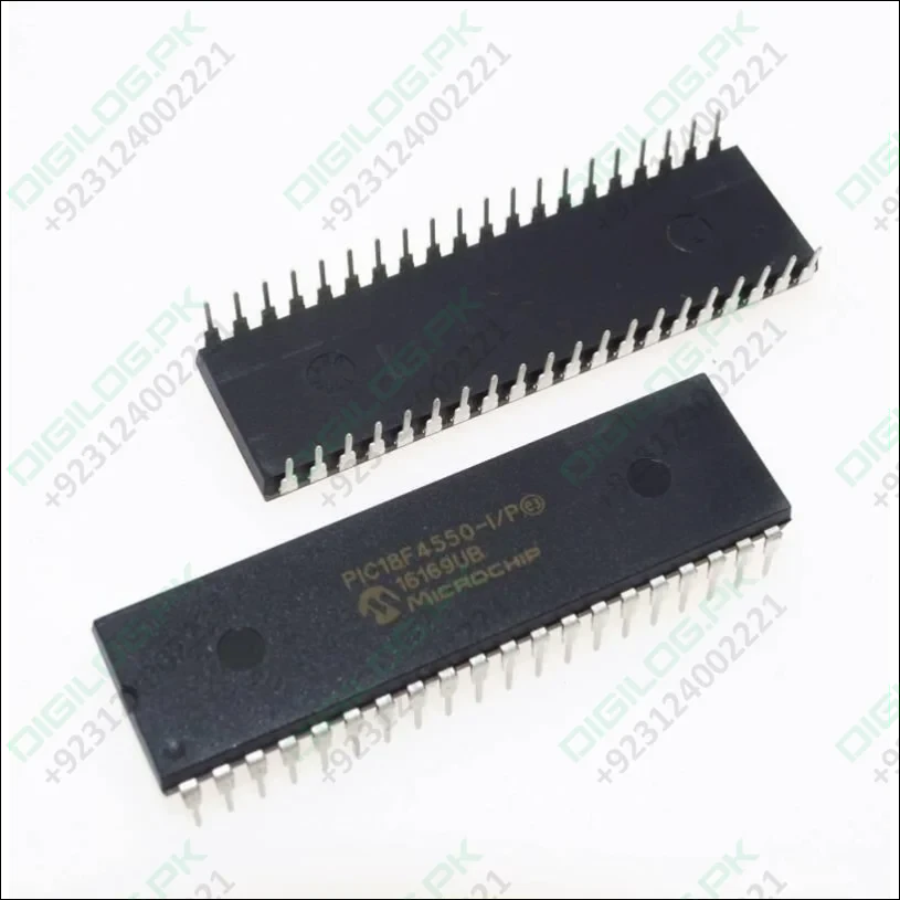 PIC18F4550 USB Microcontrollers DIP40 IC MCU FLASH 16KX16 - digilog.pk