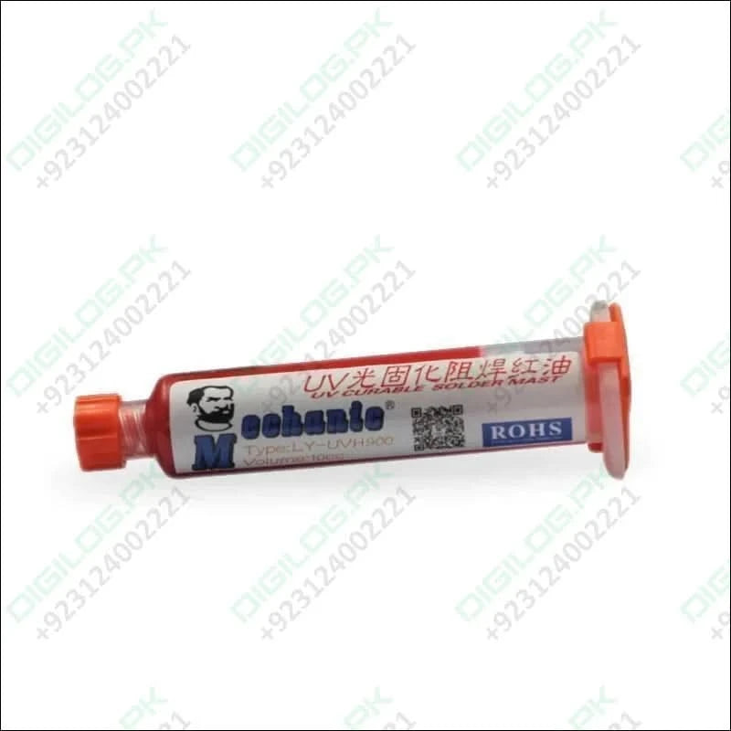 Red Color 10cc UV Curable Solder Mask PCB Fixing - digilog.pk