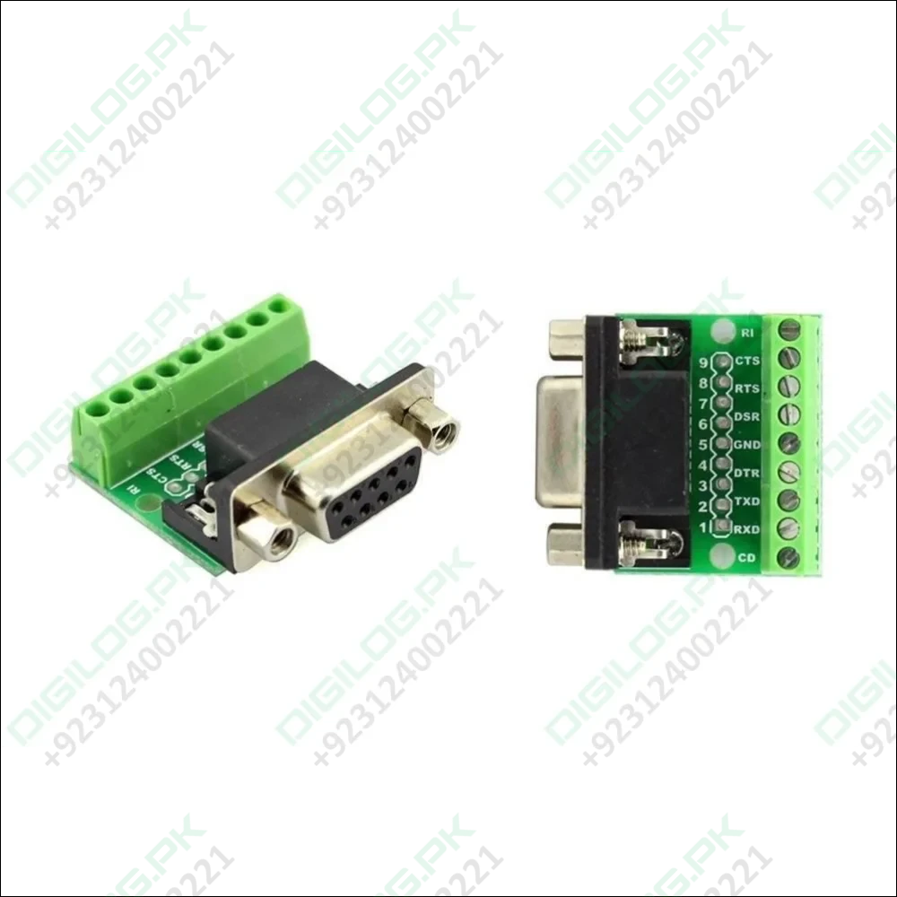RS232 Adapter Serial Connection DB9-Male to 9-Pin Terminal Block ...