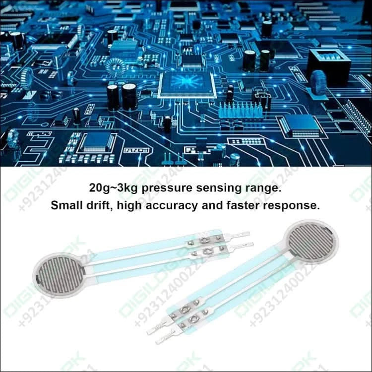 Thin Film Pressure Force Sensor FSR Flexible Bend Sensitive Resistor 2 - Digilog.pk