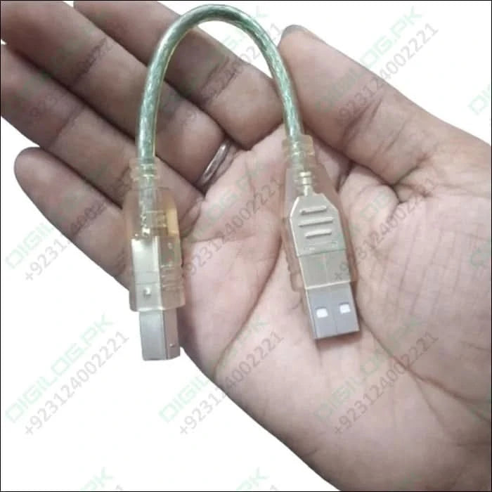 USB Type A to Type B Cable for Arduino Uno - Digilog.pk