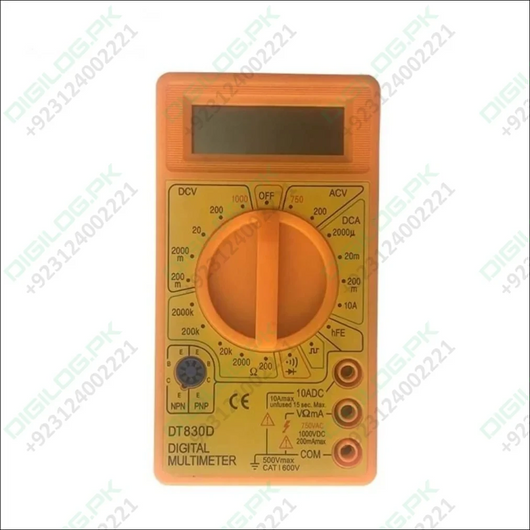 DT830D Digital Multimeter In Pakistan - Digilog.pk