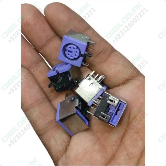 Replacement 6 Pin Mini Din Socket Video PCB Mounting Connector - Digilog.pk