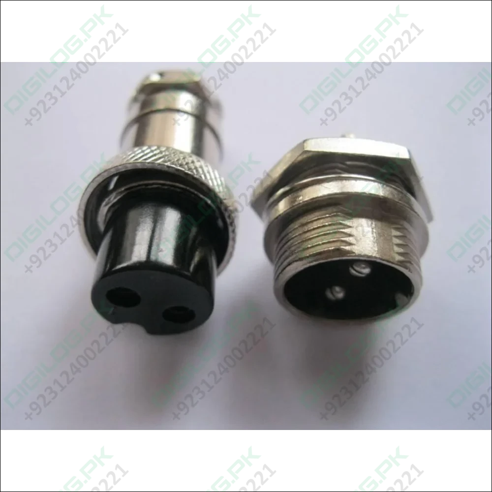 XLR Cable Connector 2Pin 16mm Panel Chassis Mount - Digilog.pk