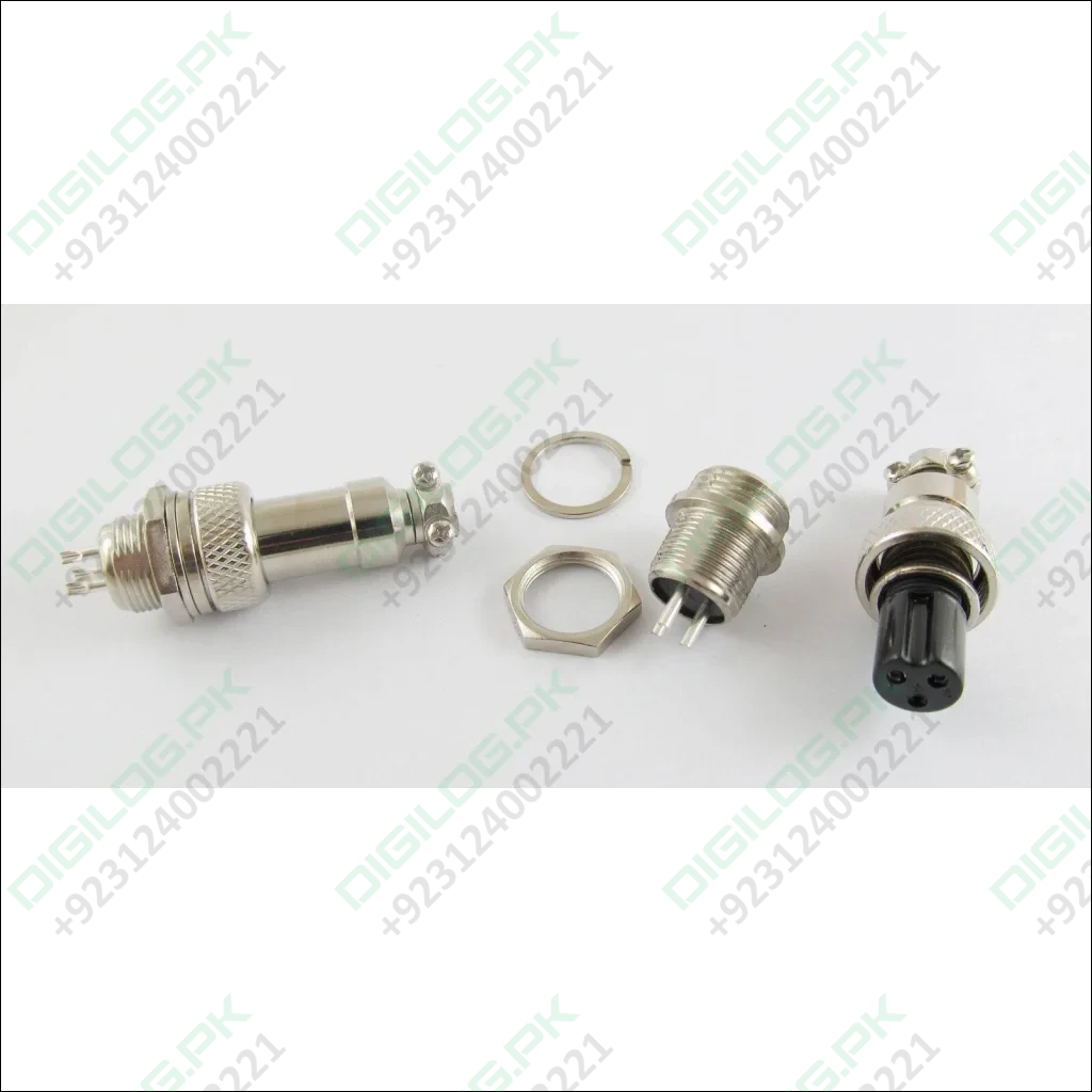 XLR 3 Pin Cable Connector 16mm Chassis Mount Male Plug Female Jack Adapter
