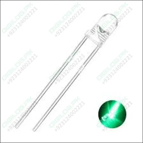 3mm Green Crystal LED Super Bright for Displays - Digilog.pk