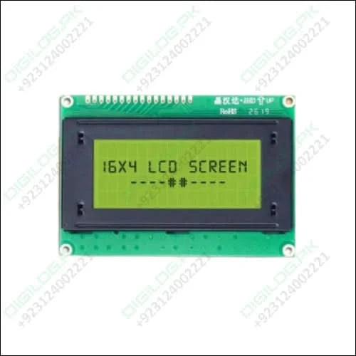 16 x 4 Yellow/Green color LCD display module - Digilog.pk