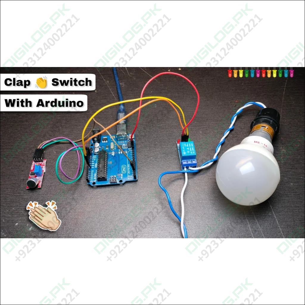 Clap Switch Using Arduino Uno Kit With Jumper Wire Dupont Line 400