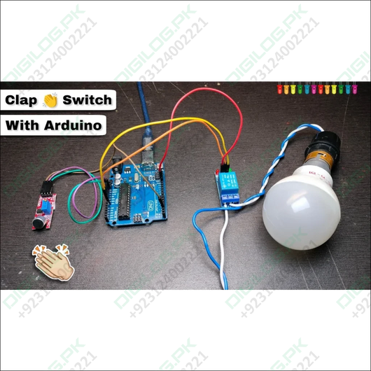 Clap Switch Using Arduino Uno Kit With Jumper Wire Dupont Line 400 Points Solderless