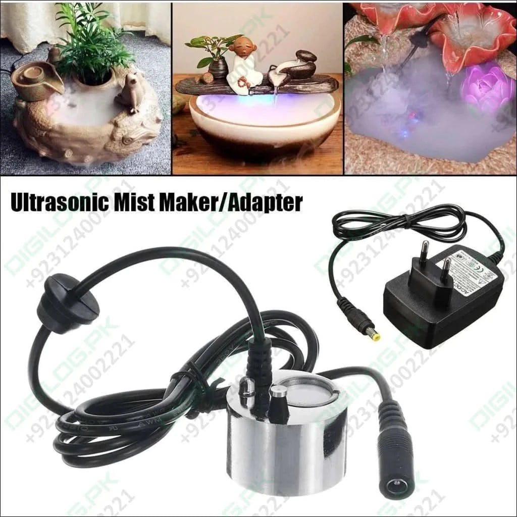 Aquarium Garden Ultrasonic Mist Maker Fogger with 12 LED Lights - No ...