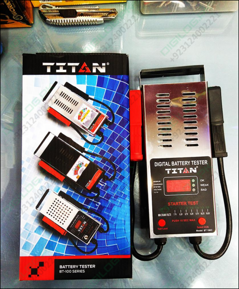 TITAN BT-100C Digital Battery Tester - Professional Automotive ...